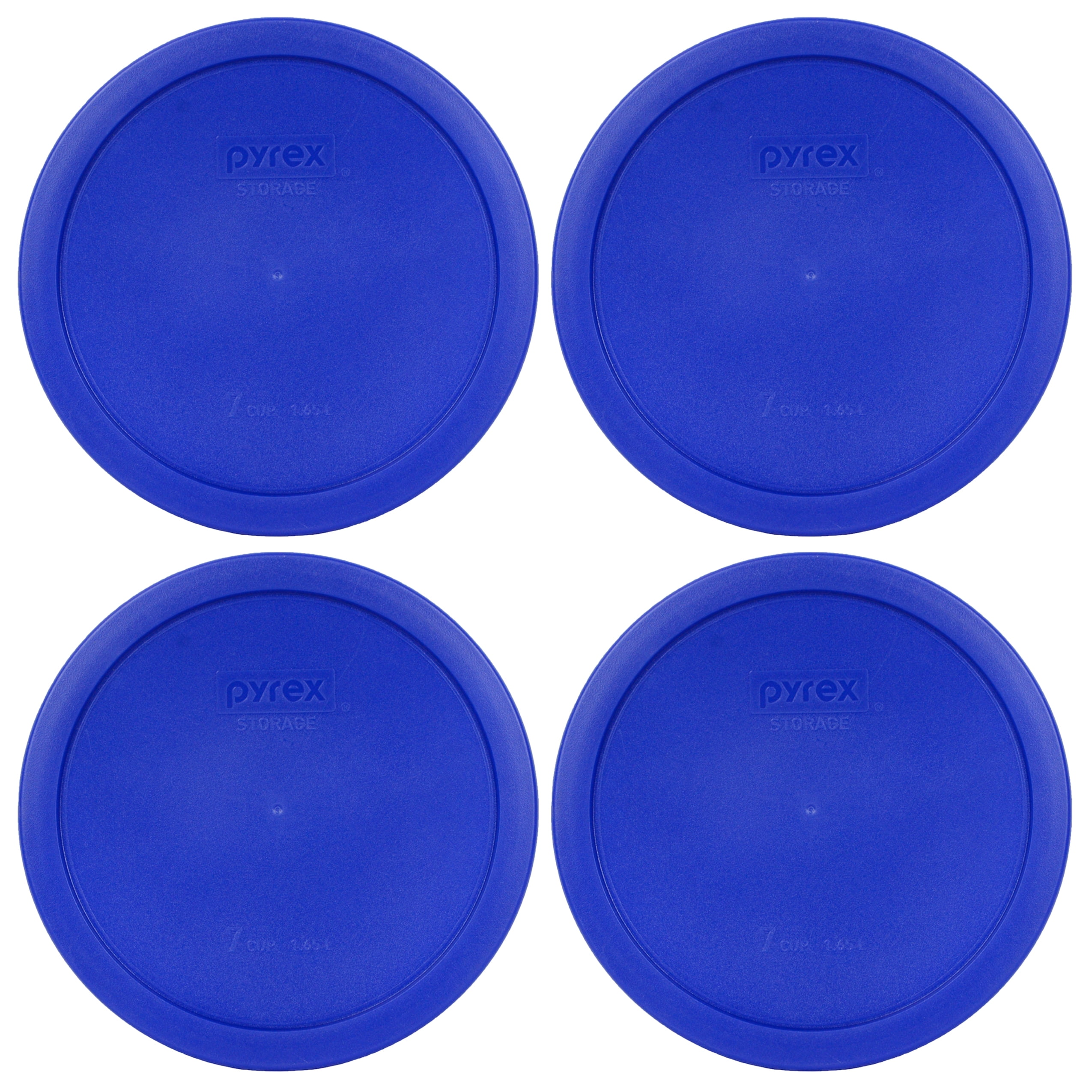 Pyrex Replacement Lid 7402-PC Cadet Blue Round Cover 4-Pack for Pyrex ...