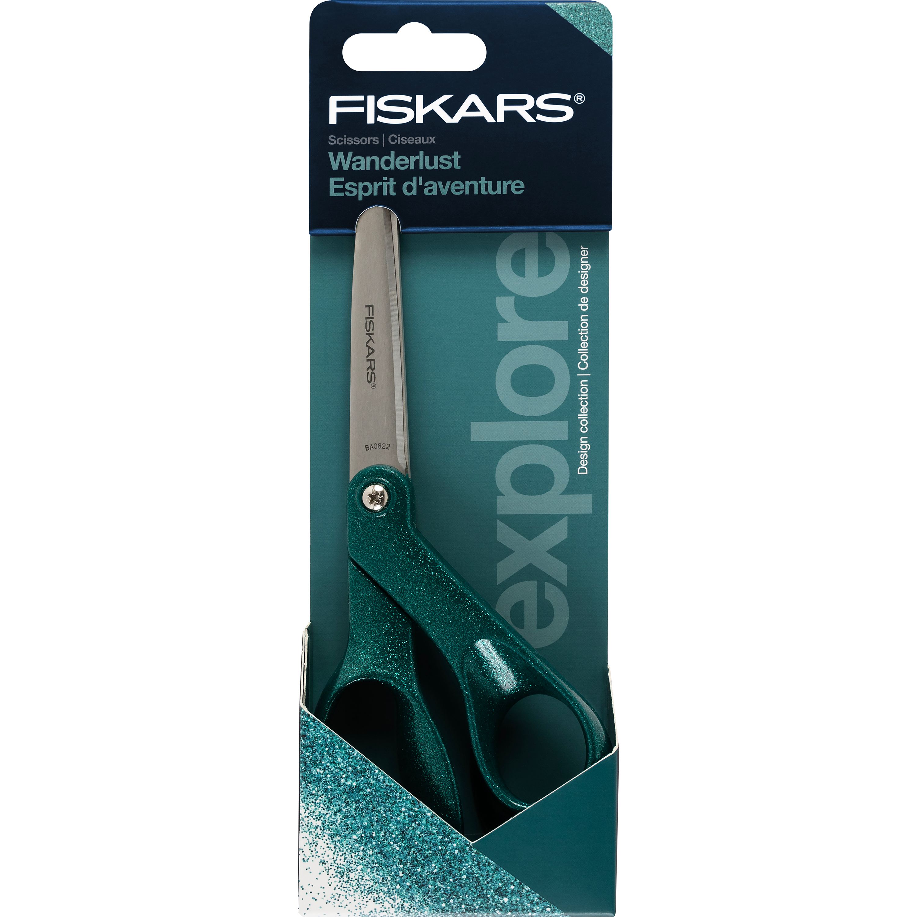 Fiskars 8in Fashion Glitter Scissors, Teal - Walmart.com