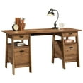 Pemberly Row Executive Desk in Vintage Oak - Walmart.com