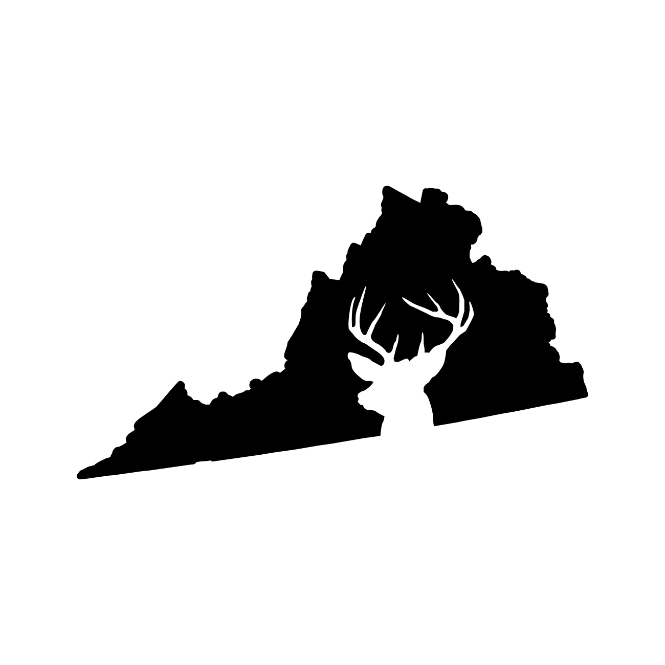 Virginia Deer State Sticker Decal Die Cut - Self Adhesive Vinyl ...