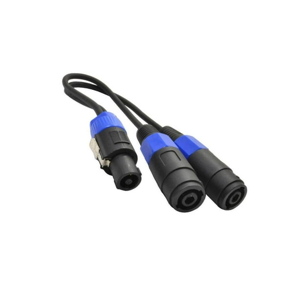 0.3m PA Splitter Lead Male Plug Female Speaker to 2 Female Speaker ...