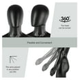 Male Mannequin Full Body Black - 74” Detachable Man Dress Form ...
