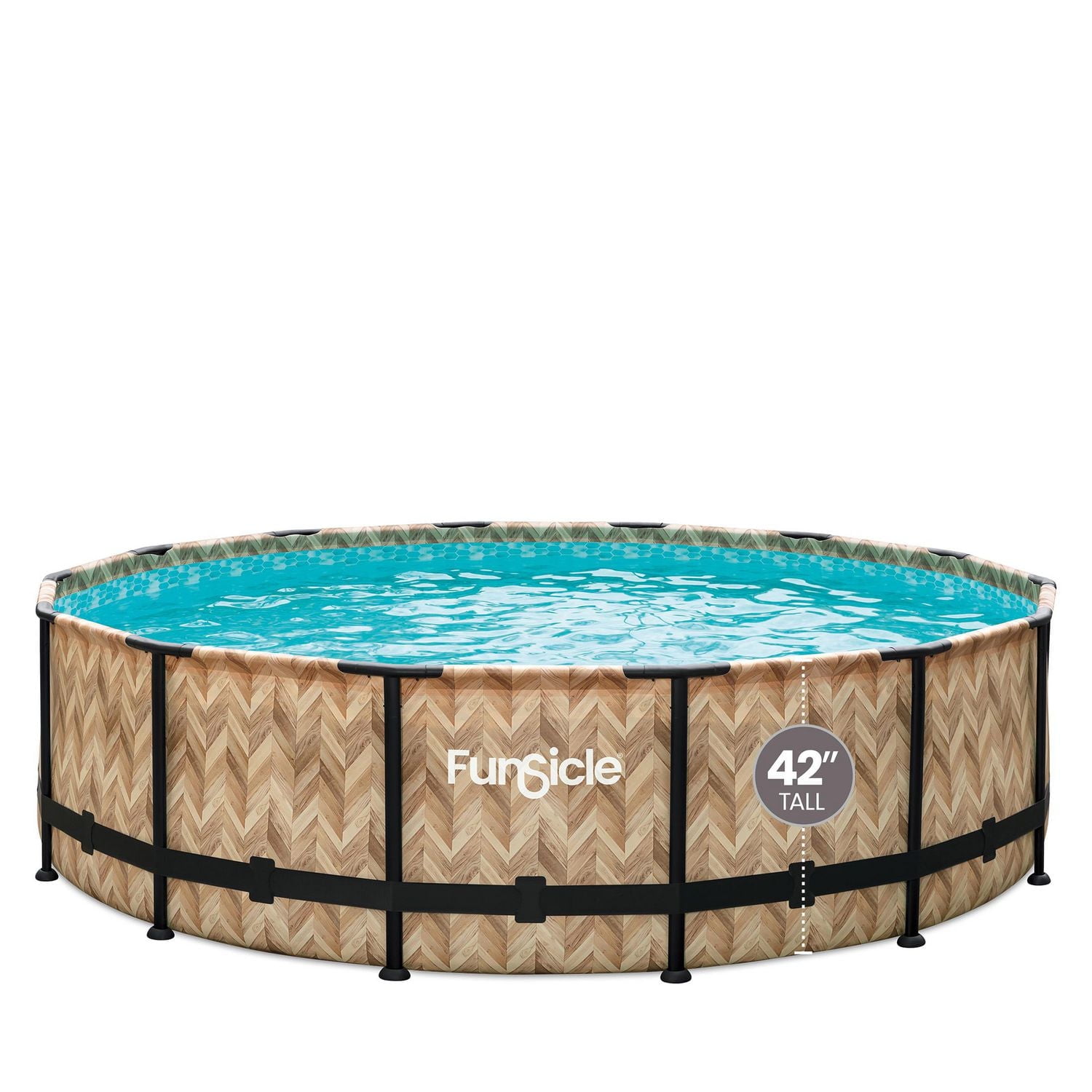 Funsicle 14 ft Oasis Designer Pool, Oak Herringbone - Walmart.ca
