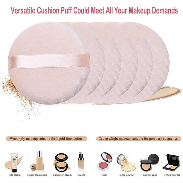 Body Powder Puffs Plush Powder Puffs with Ribbon Bows Round Powder ...