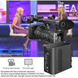 1 Pack 9900 mAh NP-F970 Rechargeable Battery with Dual DC Ports Type-C ...