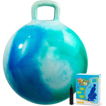 WALIKI Large Adult Size Bouncy Ball with Handles | Blue 29” Jumping ...