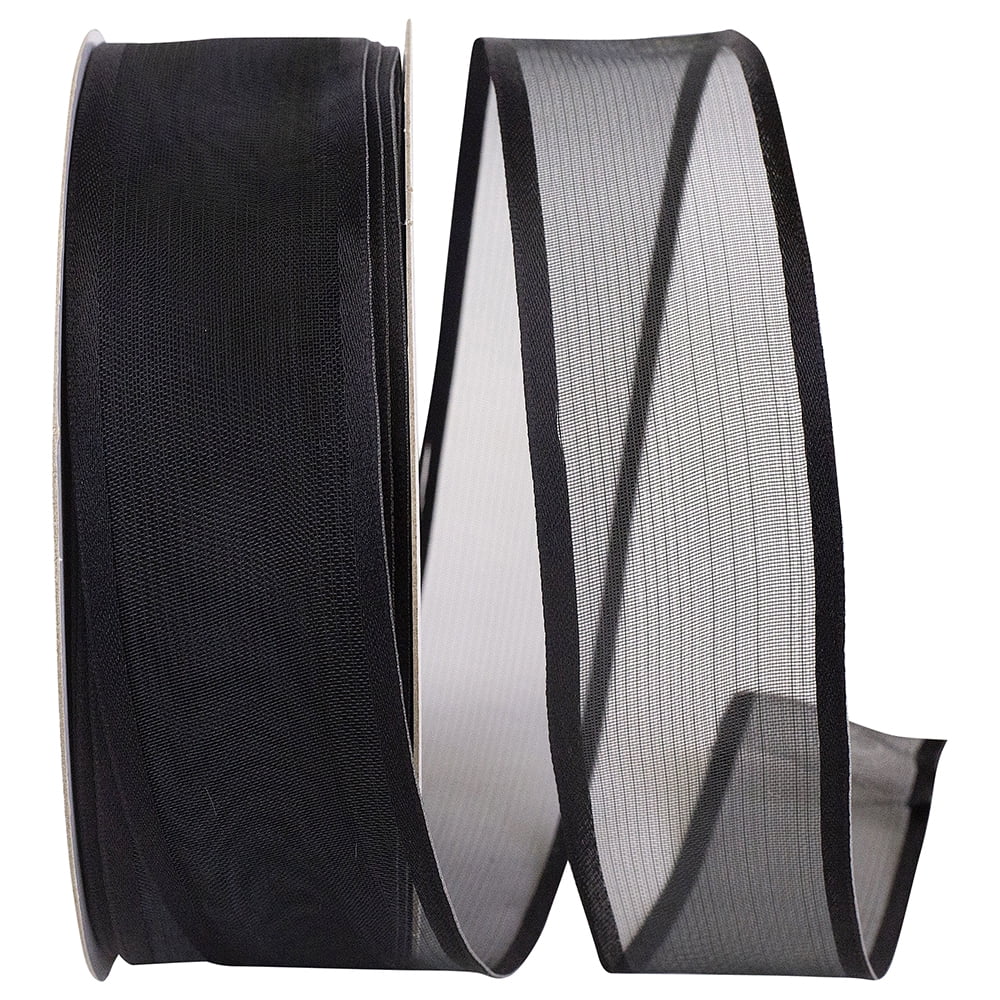 Reliant Ribbon - 25771W-031-09K, Charlize Sheer Satin Wired Edge Ribbon ...
