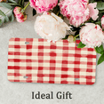 ADECORIVY Red Beige Checkered Front License Plate, Gingham Plaid ...