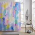 Blue Purple Oil Painting Shower Curtain for Bathroom, Abstarct Gradient ...