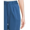 Time and Tru Women's Pleated Wide Leg Pants with Side Slant Pockets, 30 ...