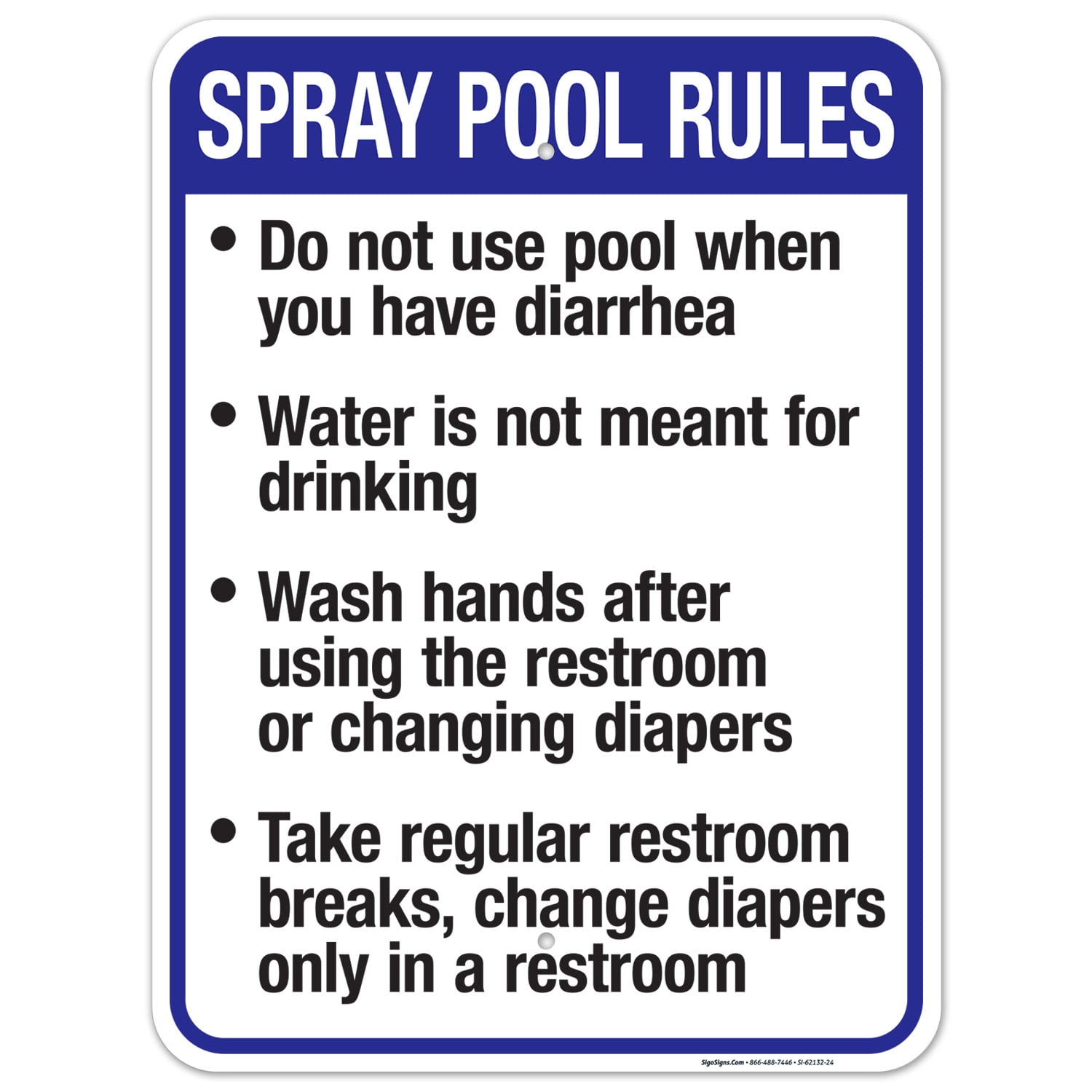 Ohio Spray Pool Rules Sign, Complies With State Of Ohio Pool Safety ...