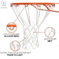 Gustave 2 PCS Heavy Duty Basketball Net Replacement - All Weather Anti ...