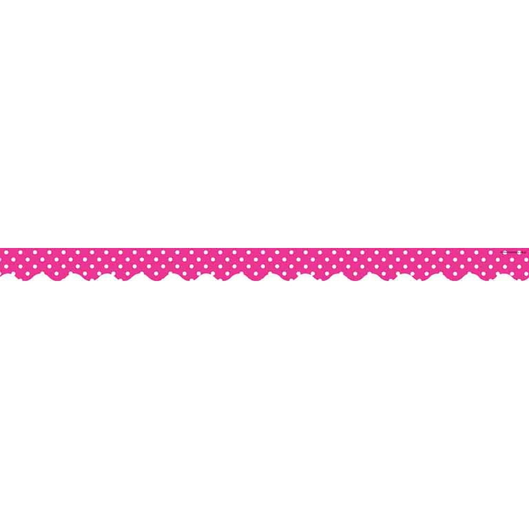 Hot Pink Polka Dot Border