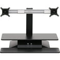 Lorell Sit-to-Stand Electric Desk Riser, Adjustable Height, Black ...
