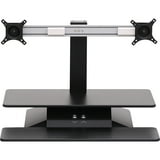 Lorell Sit-to-Stand Electric Desk Riser, Adjustable Height, Black ...