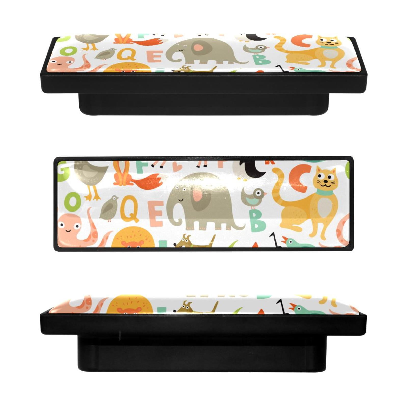 4 Pcs Rectangle Cabinet Handle Cupboard Knob Drawer Pulls Handle Kids ...