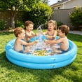 BESTSKY Blue Pvc Inflatable Kids Swimming Pool 24X24 Inch for Baby ...