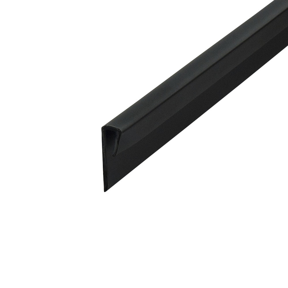 Outwater Plastic J Channel Fits Material 1/8 Inch Thick Black Styrene ...
