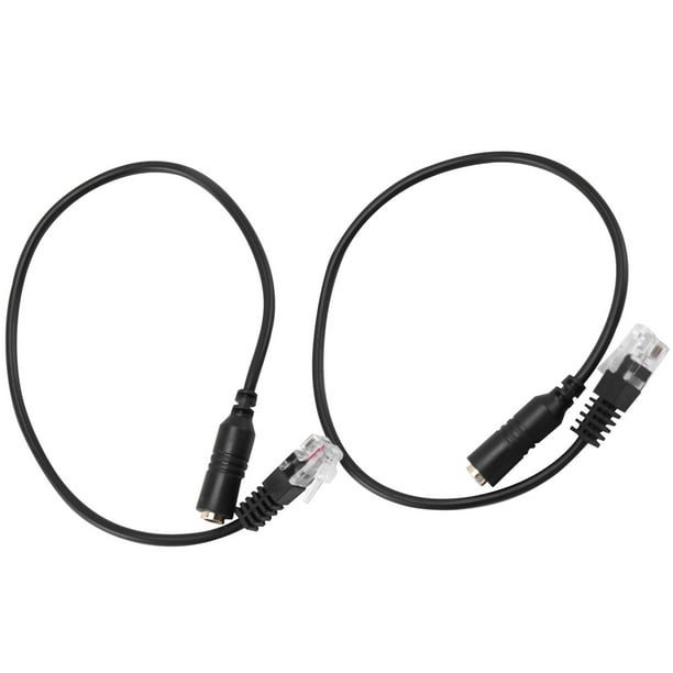 2pc 3.5mm Stereo Audio Headset to Cisco Jack Female to Male RJ9 Plug ...