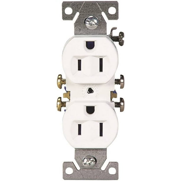 Cooper 270W White Duplex Receptacle Outlet 15A 125V (Pack of 10 ...