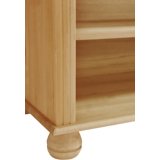 RealRooms Chester Tall Wood Bookshelf, Curved Brazilian Pine, 5 Shelf ...