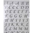 Black Script Alphabet Letter Fancy Foil Stickers, 1/2-Inch, 78-Count ...