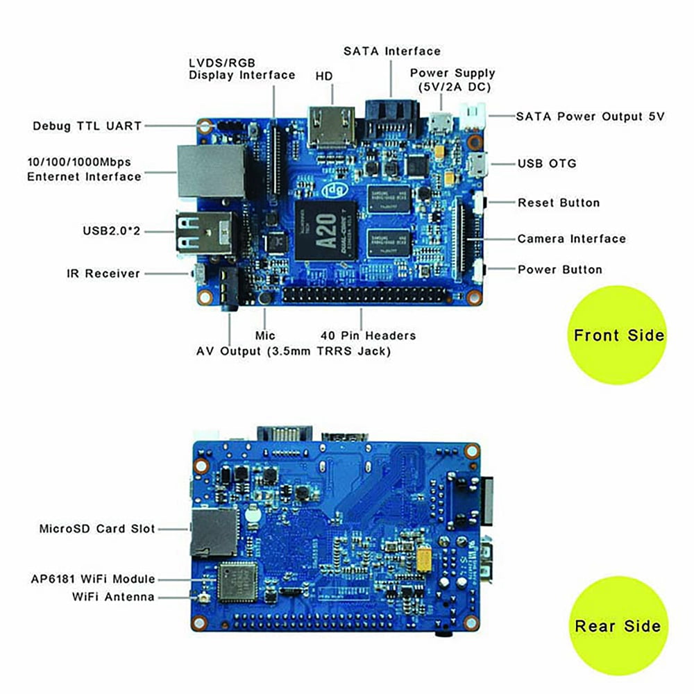 Buy For Banana Pi BPI-M1+ Development Board A20 ARM 2Core 1G DDR3 SDRAM ...
