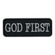 Motorcycle Jacket Embroidered Patch - God First - Vest, Cut, Leathers ...