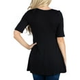 24/7 Comfort Apparel Women's Elbow Sleeve Swing Tunic Top - Walmart.com