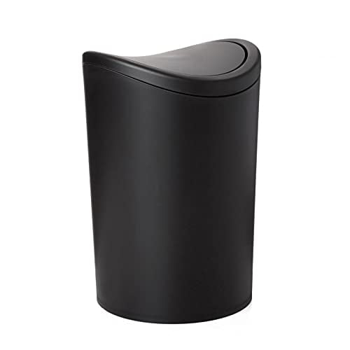 Superio Small Trash Can with Lid 6 Liter, Plastic Mini Waste Bin 1.5 ...