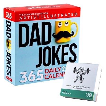 YEHGEQ Clearance!Calendar 2025 Dad Jokes Calendar 365 Days Of Jokes ...