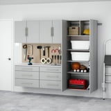Prepac HangUps 90" Storage Cabinet Set H, 5 Pieces, Light Gray ...