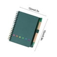 Ywbawe Coil Bound Kraft Paper Notebook with Grid Pages, Sticky Notes ...