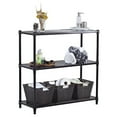 TRINITY EcoStorage 3 Tier Adjustable Flat Slat Wire Shelving, Dark ...