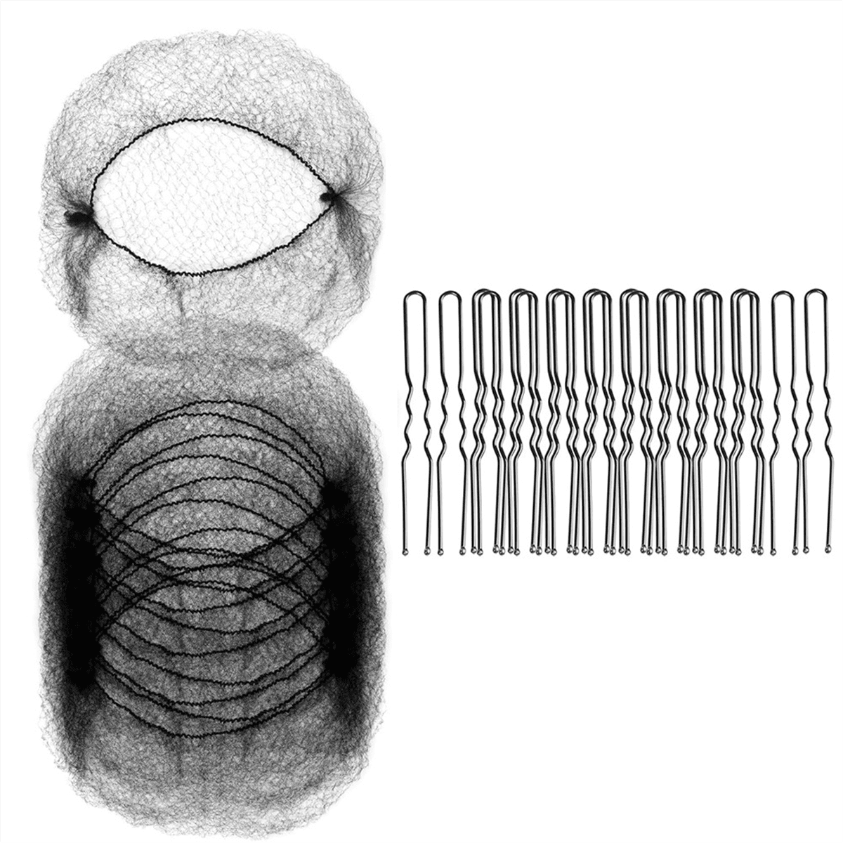 Click here for Unbranded 50pcs Mesh Hair Nets And 100pcs U Shaped... prices