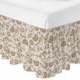 King Bed Skirt 16 Inch Drop, Vintage Blossom Floral Pattern Easy Fit ...