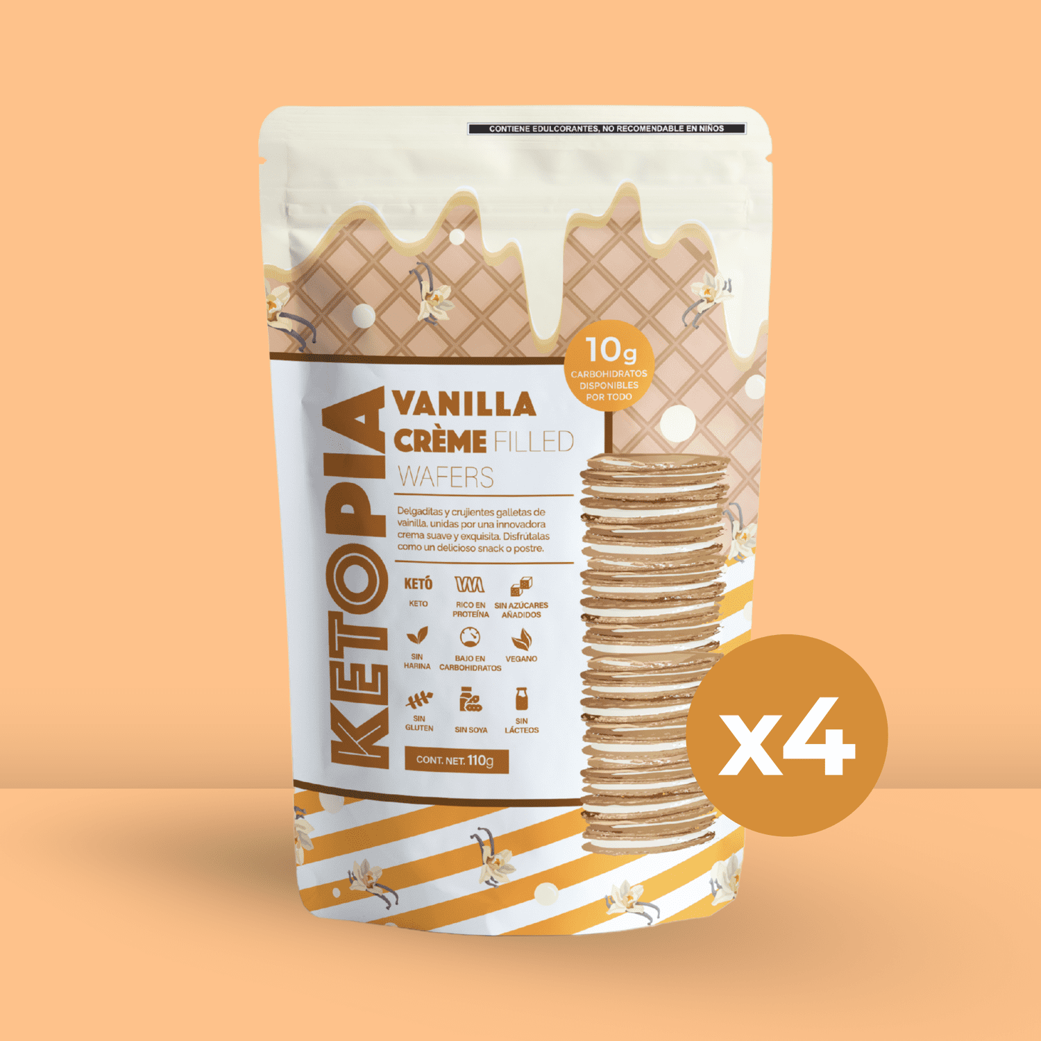 4 Pack Crème Filled Vanilla Wafers | Walmart en línea