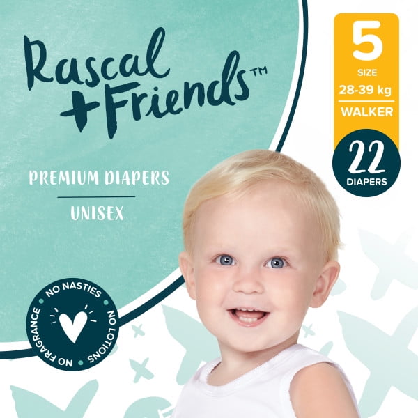 Rascal + Friends Premium Diapers, Size 5, 22 Count – Walmart Inventory ...