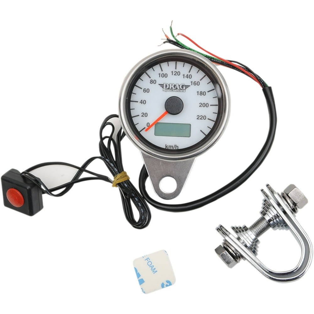Drag Specialties 220 KM/H Programmable Mini Electronic Speedometers ...