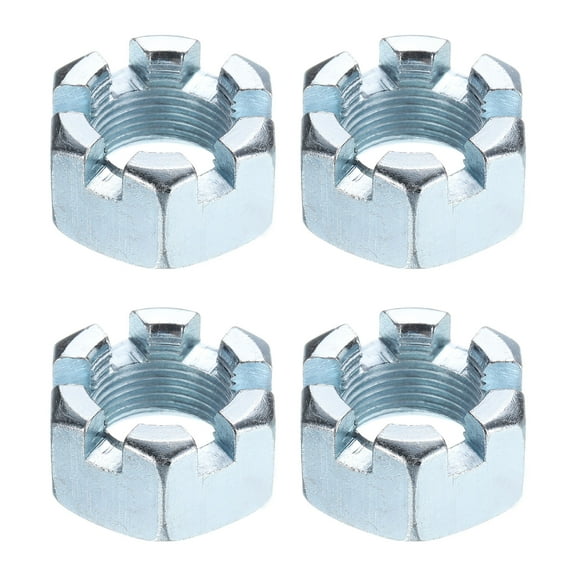 CERPXFF-5/8"-11 Hexagon Slotted Nut, Grade 6.8 Zinc-Plated Carbon Steel ...