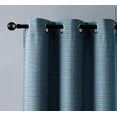 Morgan Blue 38 in. W x 84 in. L Grommet Room Darkening Curtain (Single ...