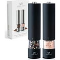 Bundle of Black Electric Salt & Pepper Grinder Set UN1 and Black Salt ...
