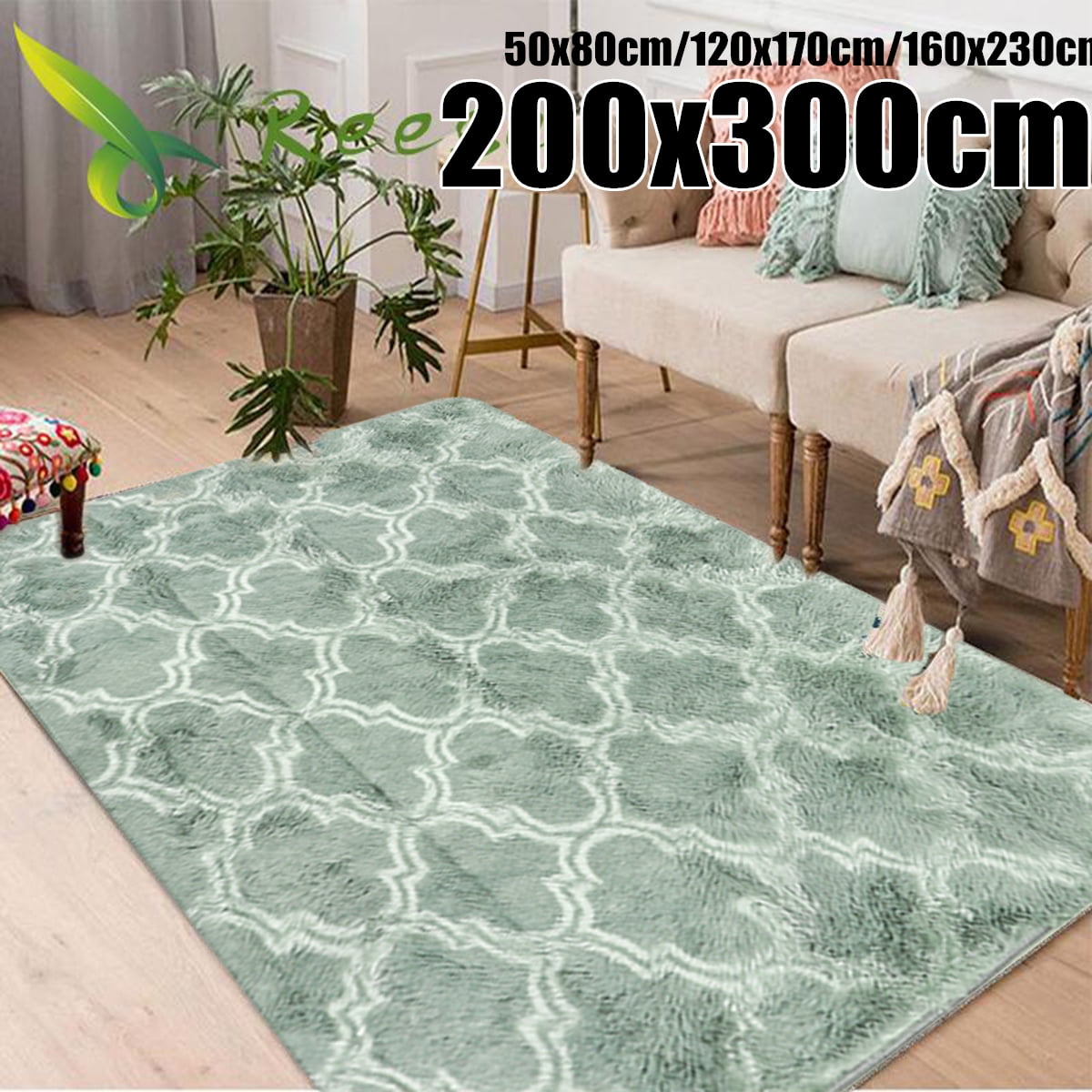 Super Soft Fluffy Floor Rug Shag Shaggy Plush Area Rug Bedroom Living ...