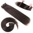 Clip In Hair Extensions Real Human Hair 16 Inch #2 Dark Brown Color ...