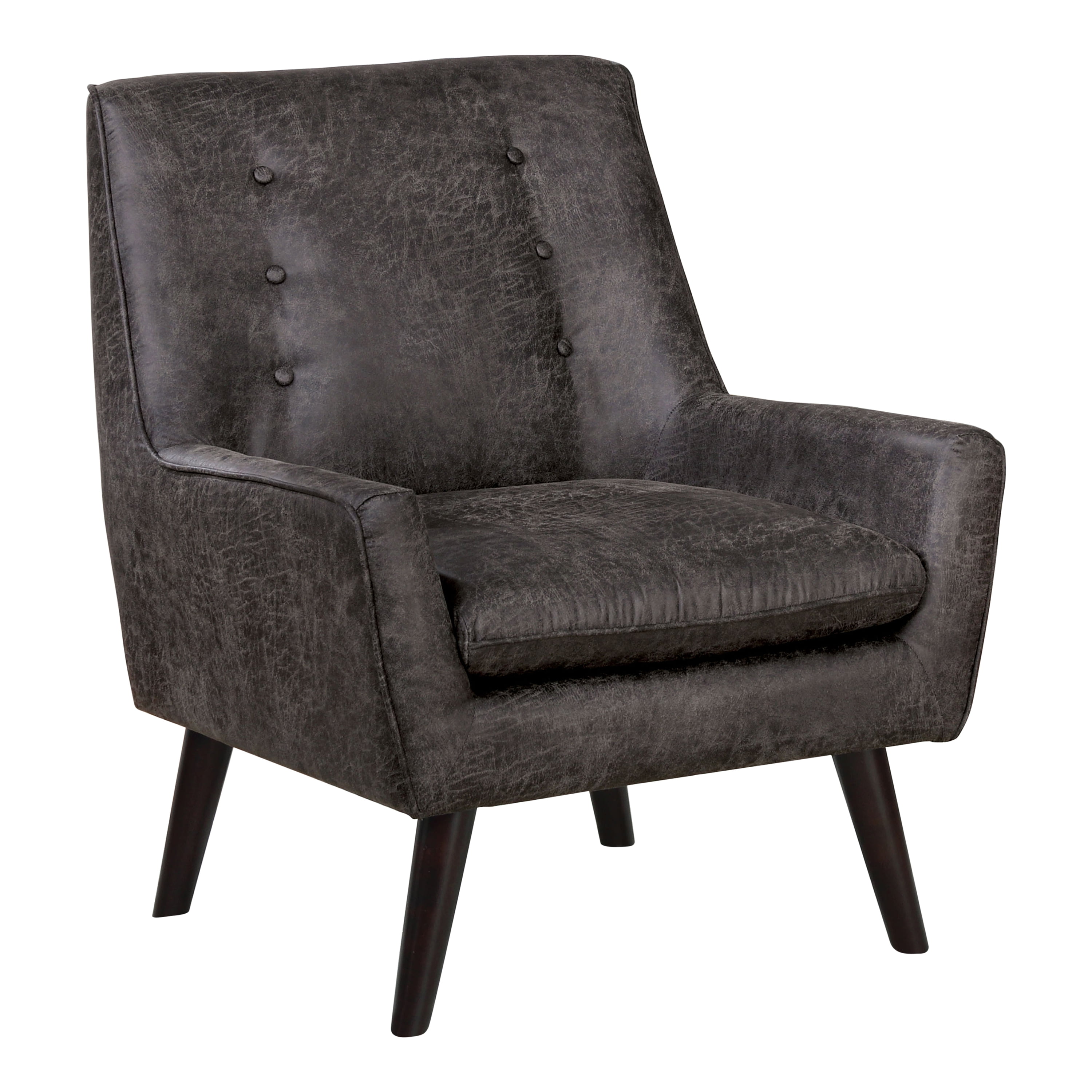 Furniture of America Contemporary Fabric Roger Accent Chair, Light Gray ...