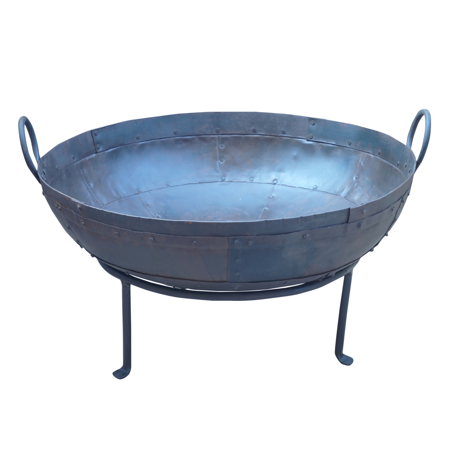 Iron Bonfire Pit on Stand - Large - Blue - Walmart.com