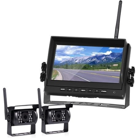 GPS Navigation Device with Free Traffic Wireless Car Monitor IR Rear ...