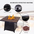 Afterglow 32" Terrafab Top & Metal Base Firepit Internal Gas Tank Kd ...