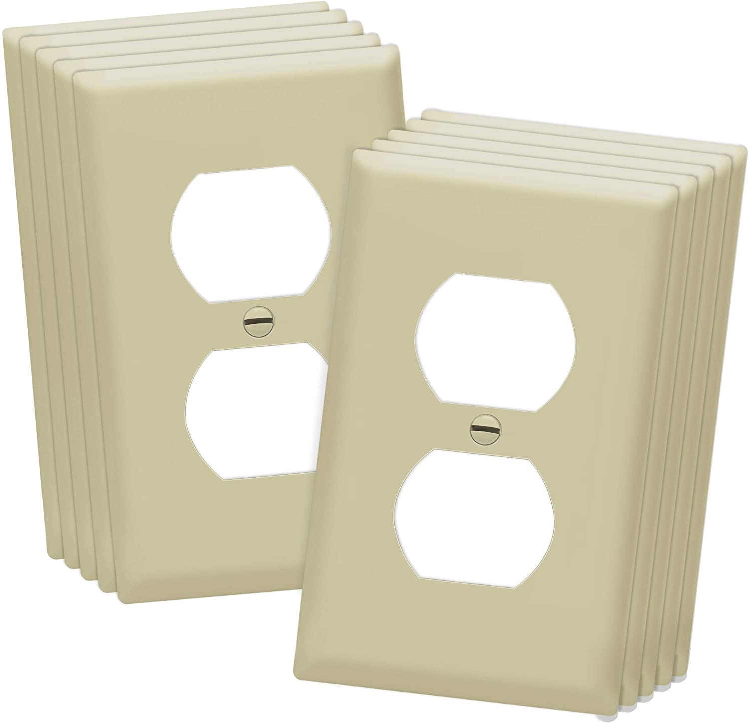 ENERLITES Duplex Receptacle Wall Plate, Electrical Outlet Cover, 1-Gang ...