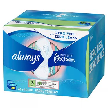 Always Infinity Feminine Pads with Wings for Women, Size 5, Extra Heavy ...